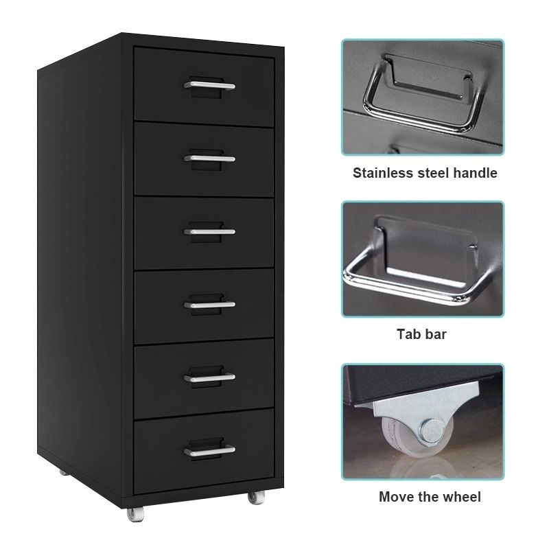 layers metal drawer unit home office drawers storage cabinet with wheel ...