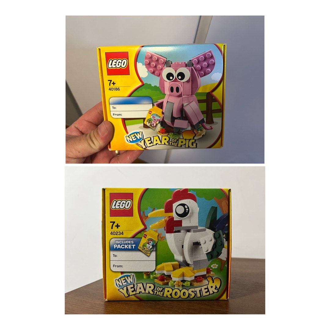 Lego Zodiac Animals - Rooster & Pig 40186 40234, Hobbies & Toys, Toys ...