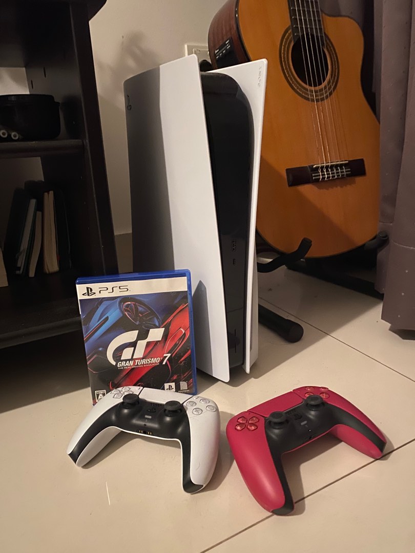 [Like New with Box] PS5 PlayStation 5 Disc Version in White with white ...