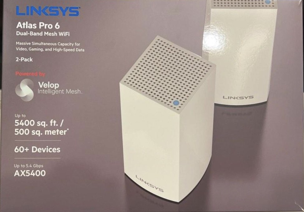 Linksys Atlas Pro 6 : AX5400 Dual Band Mesh WiFi 6 System (MX5502, 2 Pack), WiFi 6 Mesh Router ...