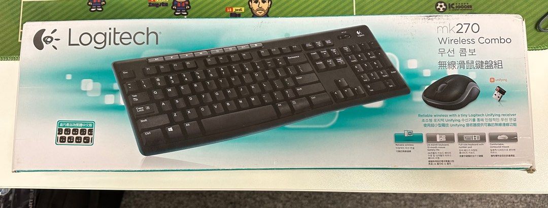 Logitech MK270 keyboard and mouse, 電腦＆科技, 電腦周邊及配件, 電腦鍵盤及相關產品 - Carousell