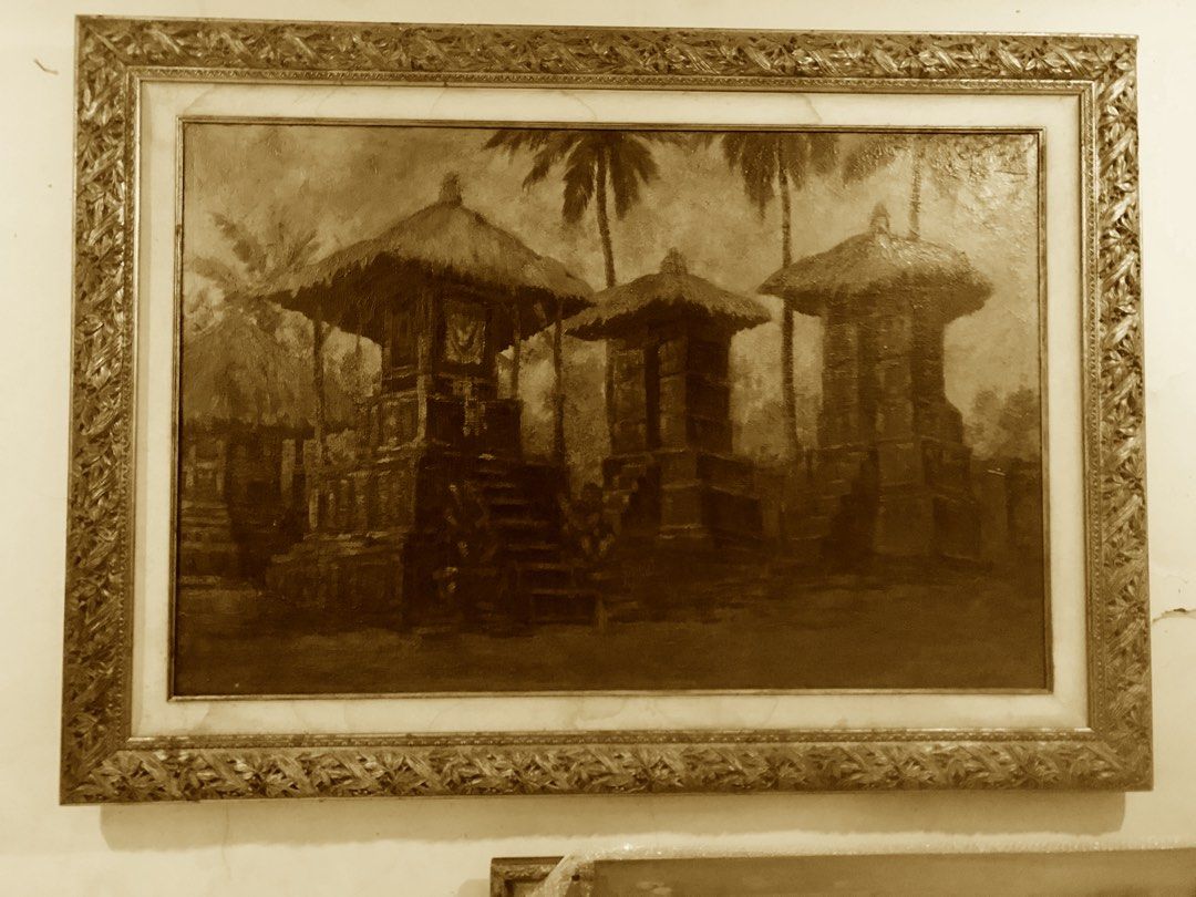 Lukisan pemandangan bali, Antik, Pajangan di Carousell