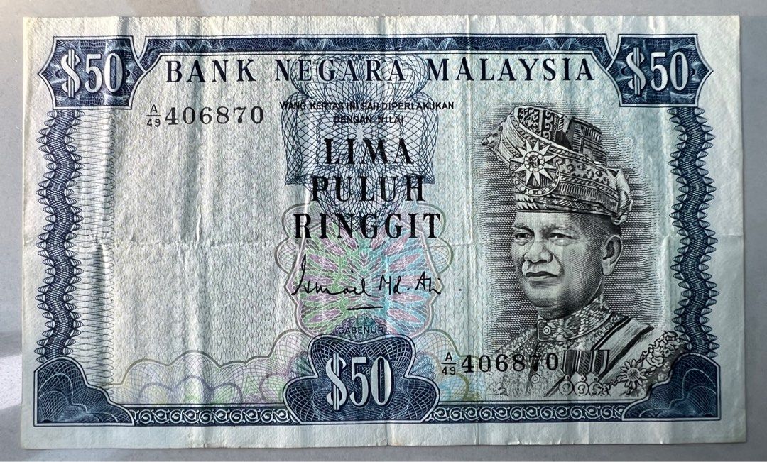 Malaysia 2nd Series RM50 $50 Ringgit Original VF, Hobbies & Toys ...