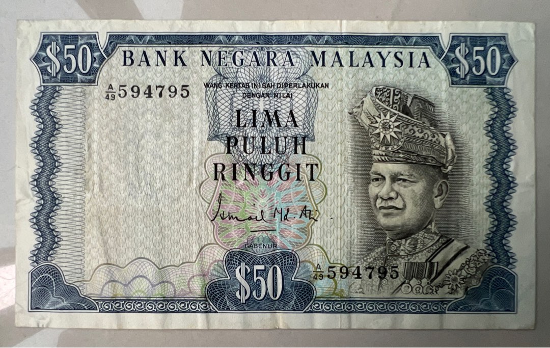 Malaysia 2nd Series RM50 $50 Ringgit Original VF, Hobbies & Toys ...