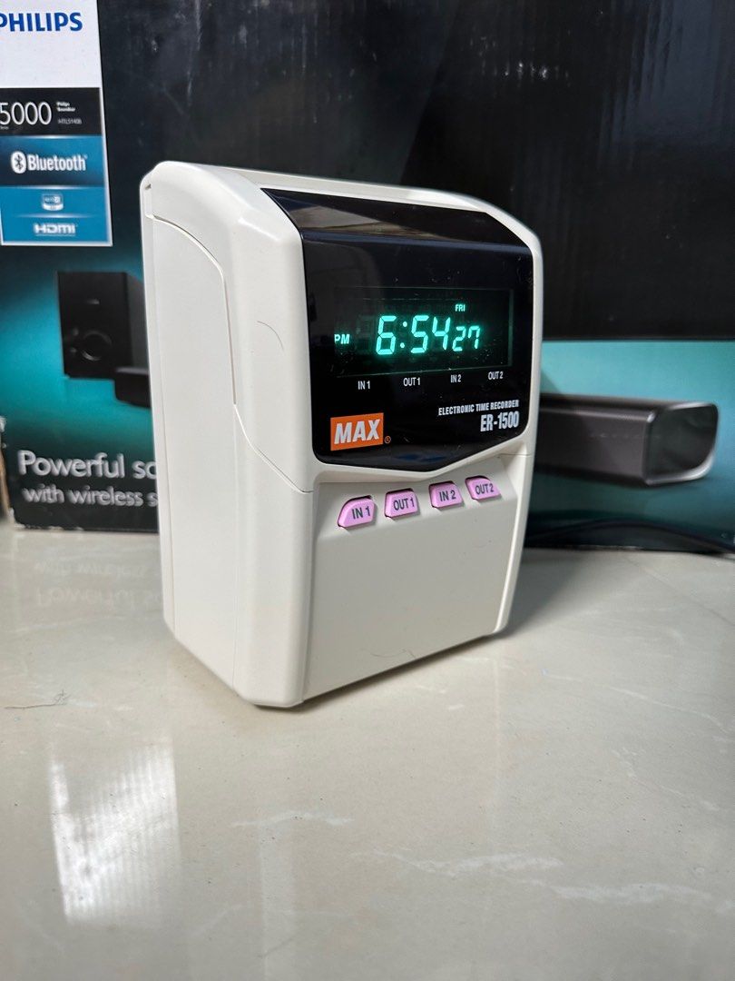 MAX ER-1500 ELECTRONIC TIME RECORDER (with key card), Mobile Phones ...