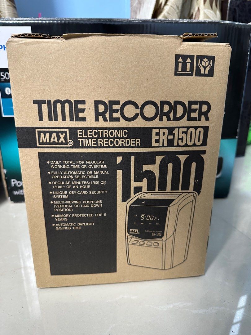 MAX ER-1500 ELECTRONIC TIME RECORDER (with key card), Mobile Phones ...