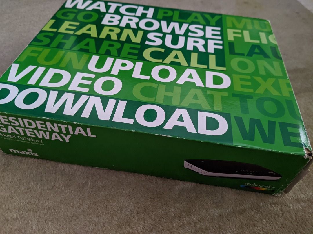 Maxis Technicolor Modem Router Model TG784nv3, Computers & Tech, Parts ...