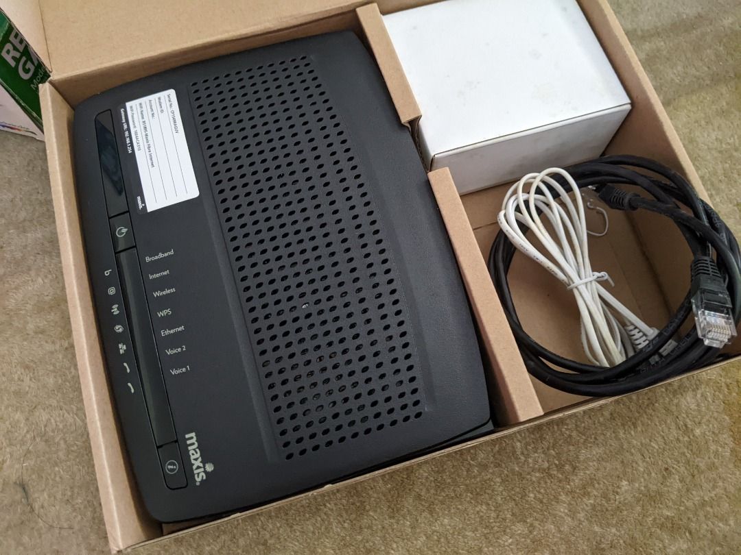 Maxis Technicolor Modem Router Model TG784nv3, Computers & Tech, Parts ...