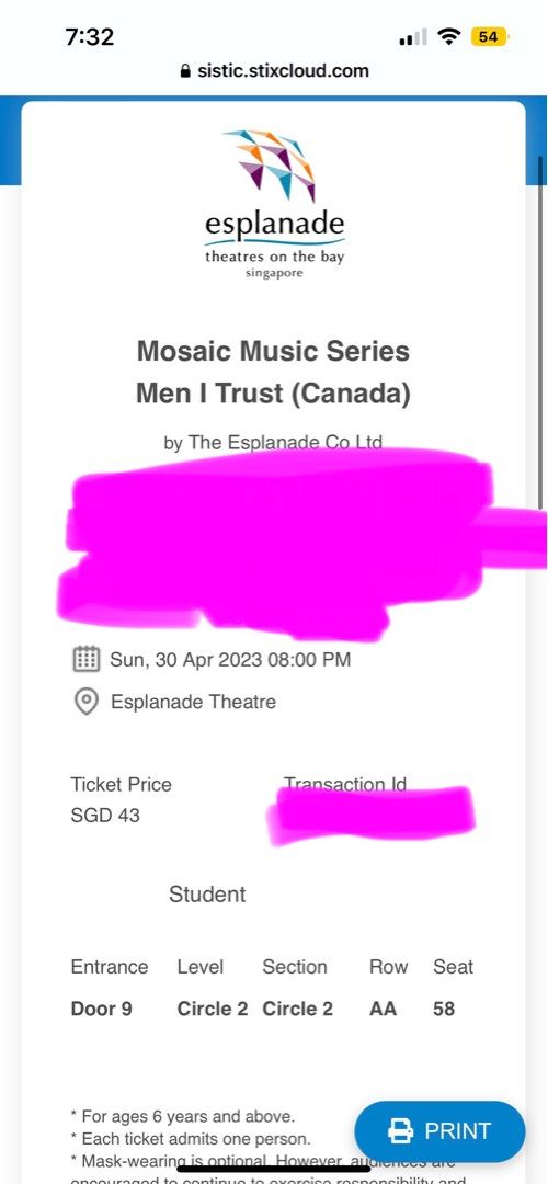 Men I Trust Ticket x1 circle 2 row AA, Tickets & Vouchers, Event ...