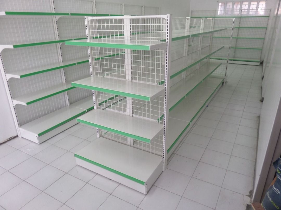 Mesh Type Gondola Rack Adjustable Layers, Furniture & Home Living ...