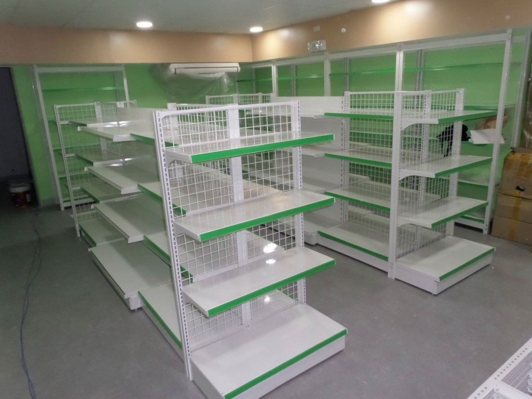 Mesh Type Gondola Rack Adjustable Layers, Furniture & Home Living ...