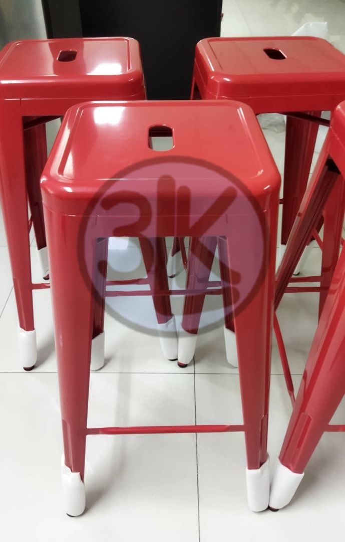 Metal Stackable Tolix Barstool, Furniture & Home Living, Furniture ...
