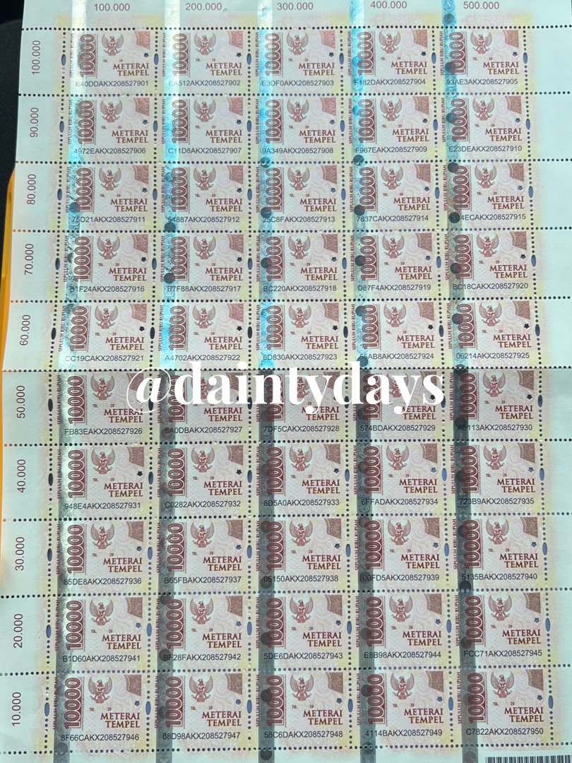 Meterai / Materai Tempel 10.000 Indonesia, Hobbies & Toys, Memorabilia ...