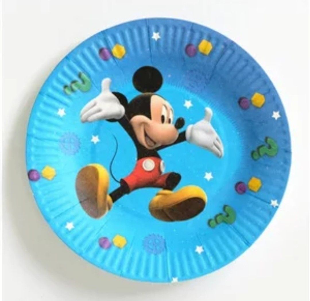Mickey Mouse Paper plates plate Happy Birthday Banner Goodie bag party ...