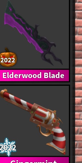 MM2 BUNDLE!! ELDERWOOD BLADE AND GINGER MINT, Video Gaming, Video Games ...