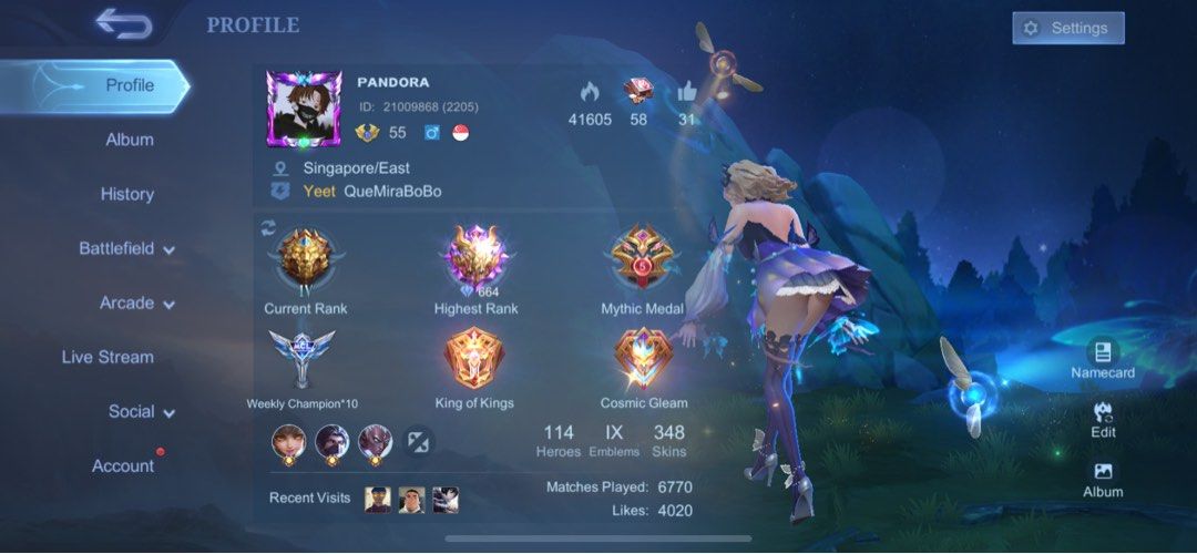 Mobile Legend account, Video Gaming, Video Games, Others on Carousell