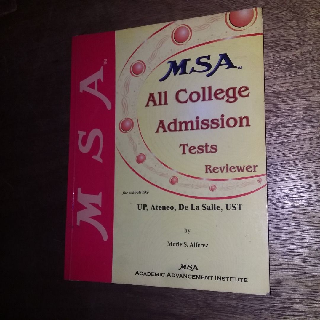 MSA All College Admission Tests Reviewer for Schools like UP, Ateneo ...