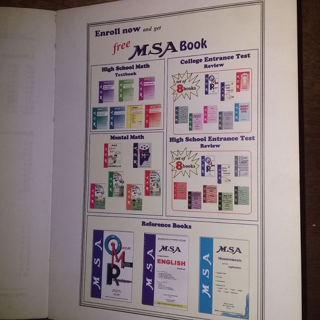 MSA All College Admission Tests Reviewer for Schools like UP, Ateneo ...