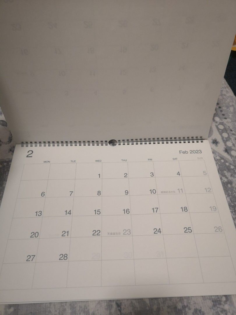 MUJI A3 Calendar Planner, Hobbies & Toys, Stationery & Craft ...