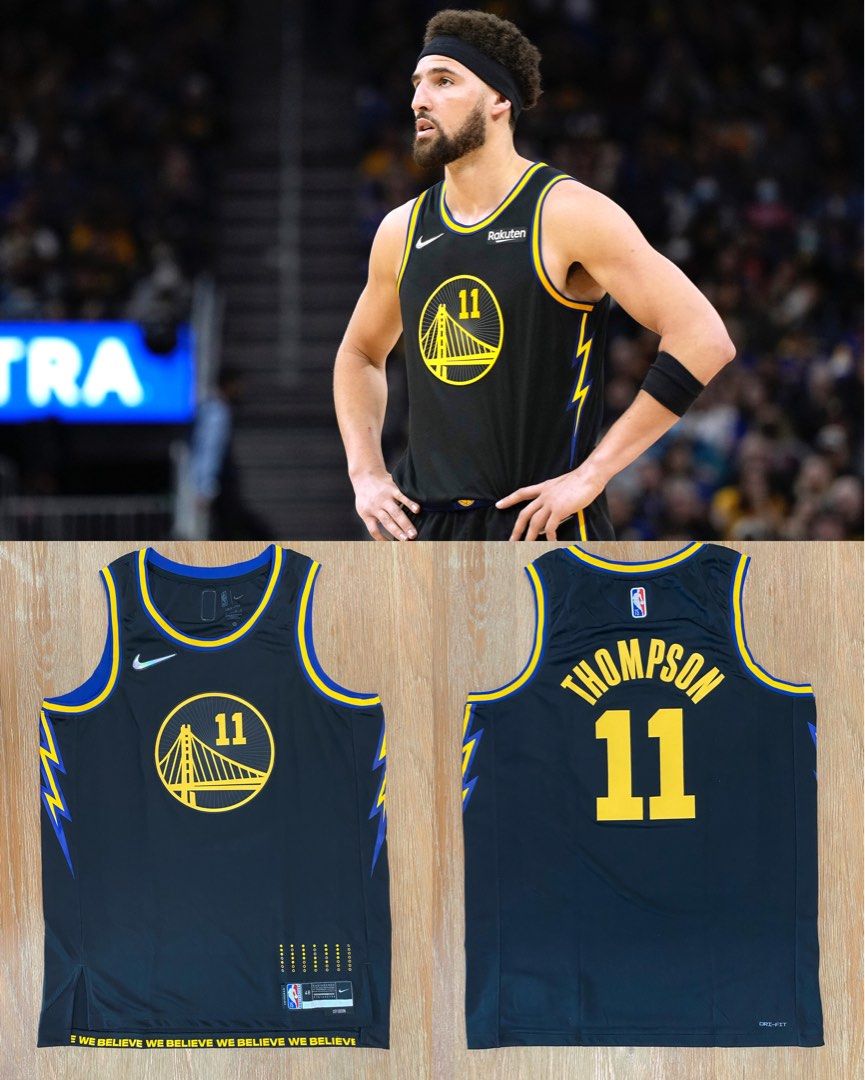 Nba Klay Thompson Gsw 21/22 city Sw jersey, 男裝, 運動服裝 - Carousell