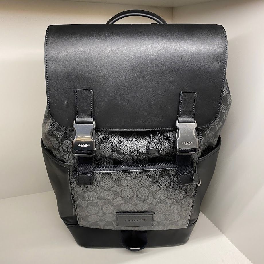 New Coach Original Classic Black Signature Collection Track Backpack In ...
