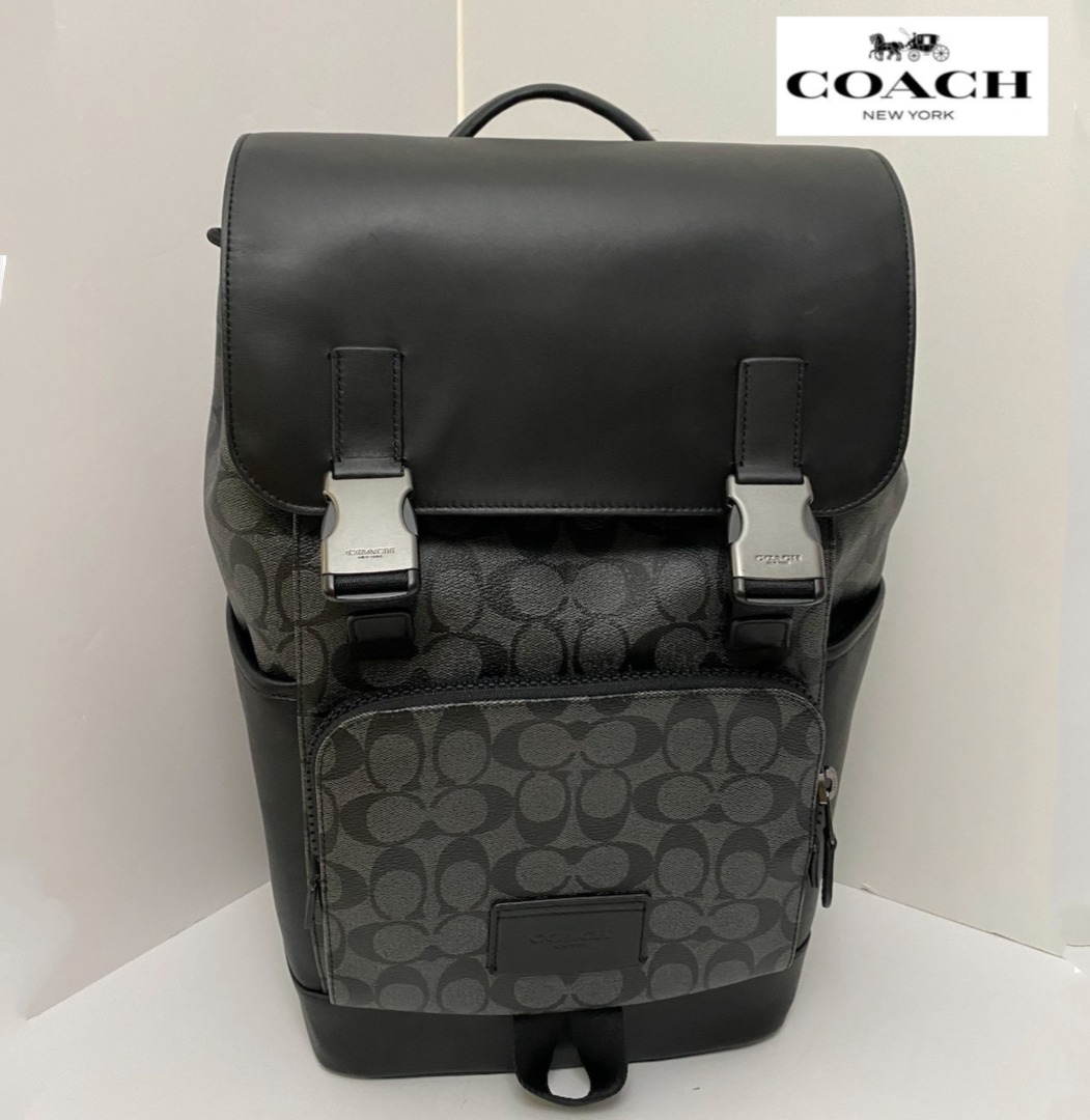 New Coach Original Classic Black Signature Collection Track Backpack In ...