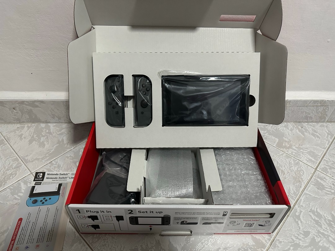 Nintendo Switch Gen 2 Grey (Full Set) Local Set, Video Gaming, Video ...