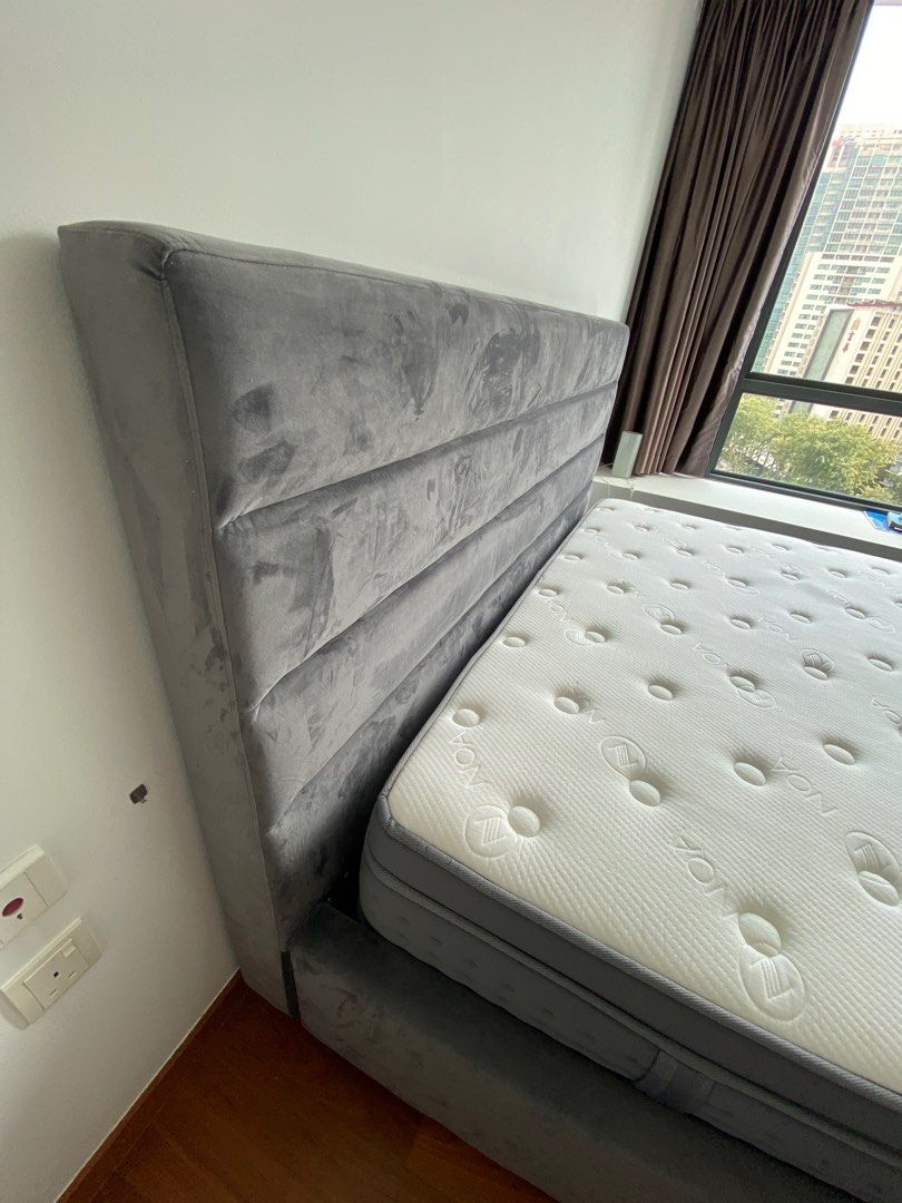 Noa King Bed Frame & Mattress, Furniture & Home Living, Furniture, Bed ...