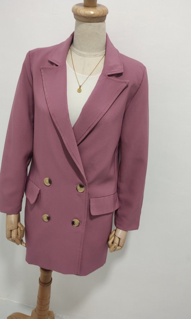 Old rose Blazer, Women's Fashion, Coats, Jackets and Outerwear on Carousell