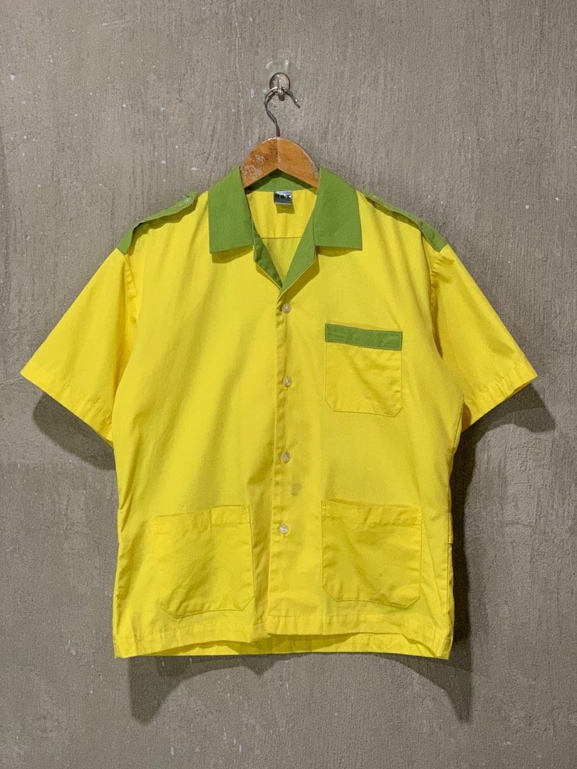 Open Collar Work Shirt, Men's Fashion, Tops & Sets, Tshirts & Polo ...