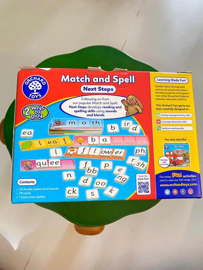 Orchard Toys - Match and Spell, Hobbies & Toys, Toys & Games on Carousell