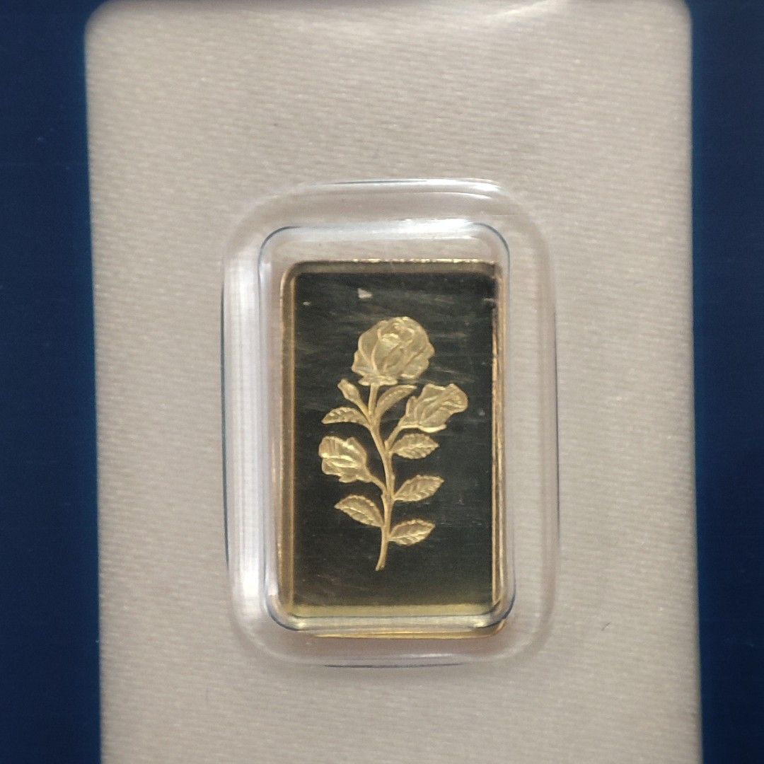 PAMP Rose 1g Gold bar, Hobbies & Toys, Memorabilia & Collectibles ...