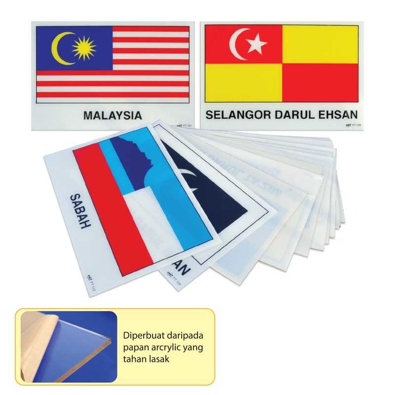 Papan Bendera Negeri-Negeri, Hobbies & Toys, Stationery & Craft ...