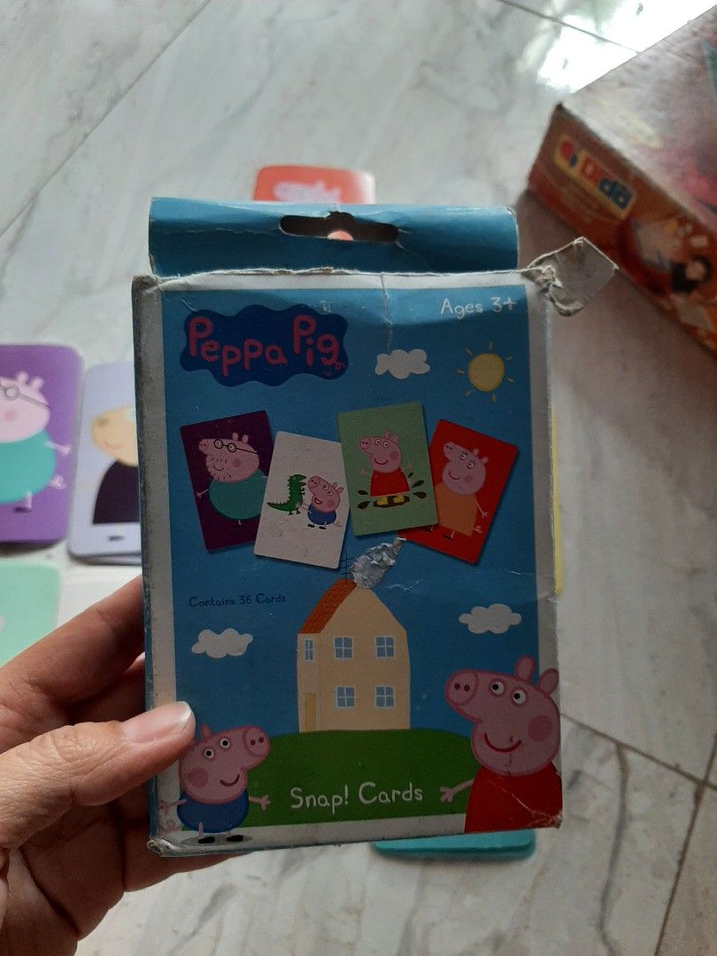 Peppa pig snap cards, Toys & Collectibles, Permainan Papan & Kartu di ...