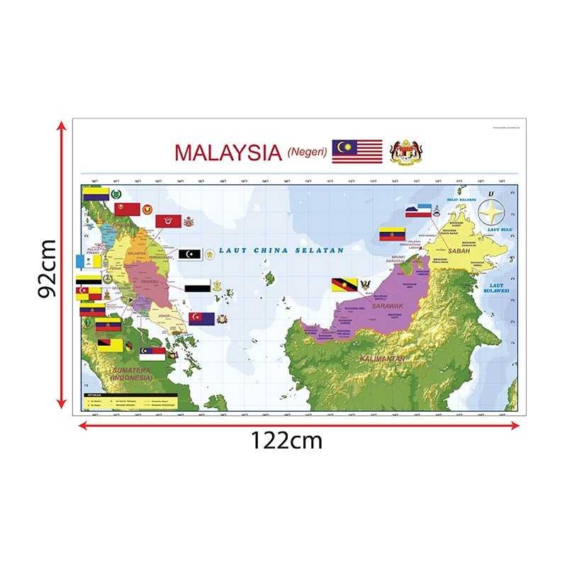 Peta Malaysia, Hobbies & Toys, Stationery & Craft, Stationery & School ...