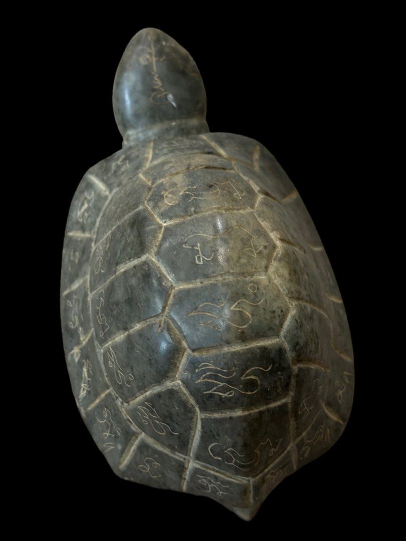 Phaya Tao (Wealth Turtle) with full yant by LP Sanit of Wat Lam Bua Loi ...