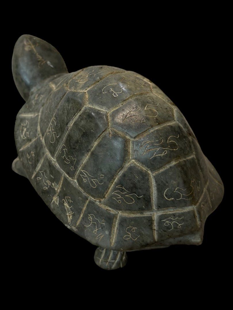 Phaya Tao (Wealth Turtle) with full yant by LP Sanit of Wat Lam Bua Loi ...