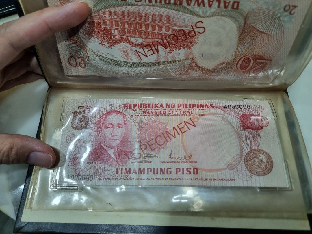 Philippines 1969 Specimen 1 yo 100 peso note set, Hobbies & Toys ...