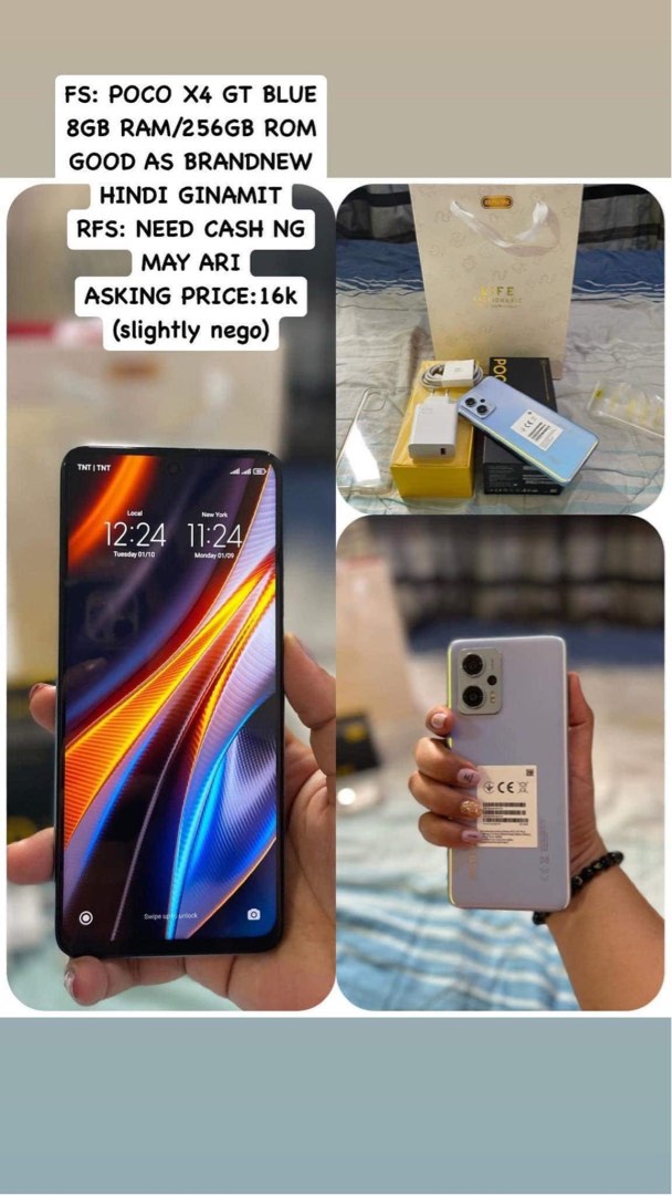 POCO X4 GT BLUE 8/256 GB Slightly use, Mobile Phones & Gadgets, Mobile ...