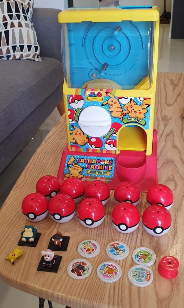 Pokemon Pikachu Gacha Machine, Hobbies & Toys, Toys & Games on Carousell