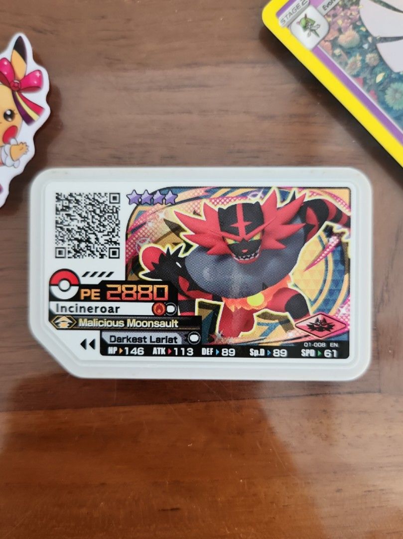 Pokémon Gaole Incineroar and Entei 4 star, Hobbies & Toys, Toys & Games ...