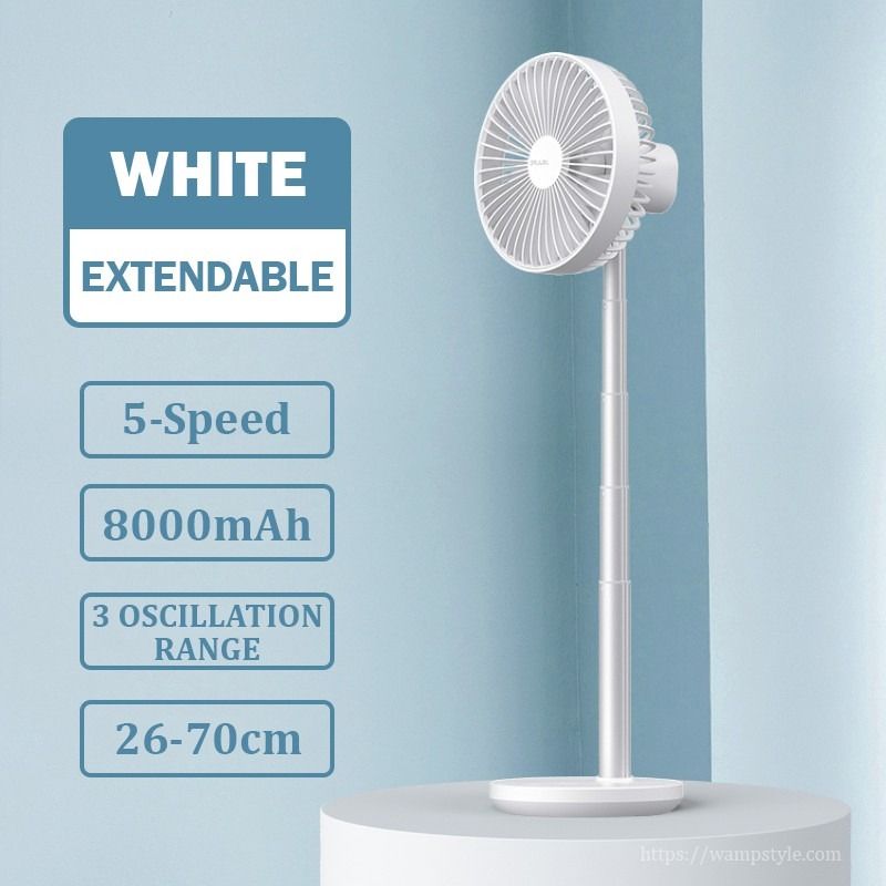Portable Oscillating Desk Fan 8000mAh Type-C Fast Charging USB Rotate ...
