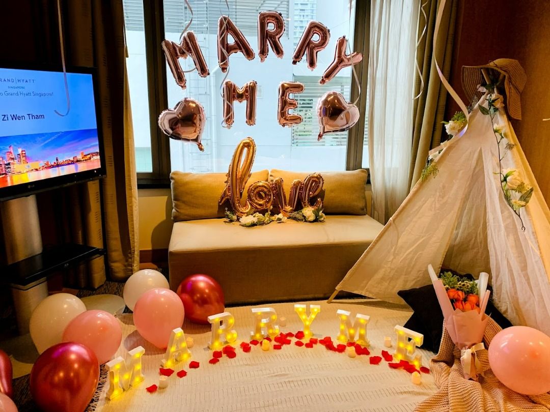 Proposal set up in hotel, set up for proposals, birthdays and ...