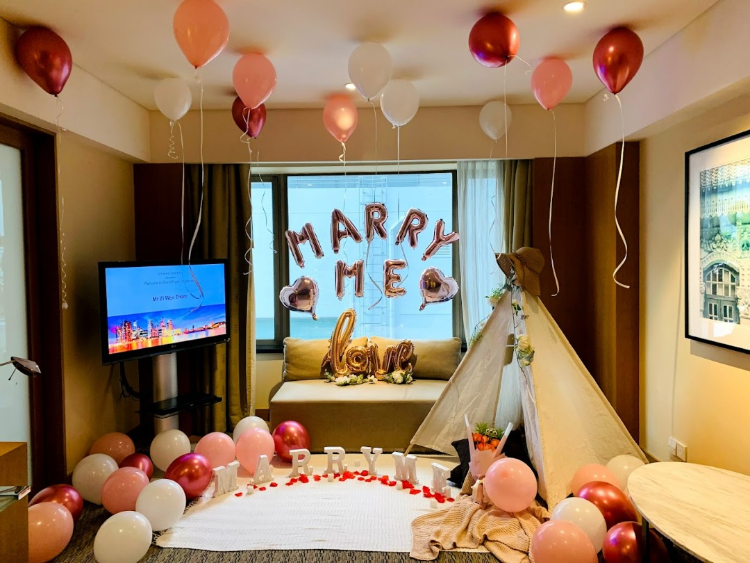 Proposal set up in hotel, set up for proposals, birthdays and ...