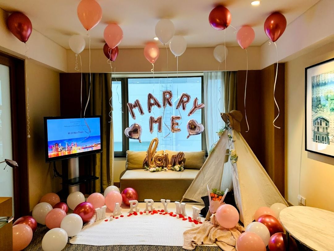 Proposal set up in hotel, set up for proposals, birthdays and ...