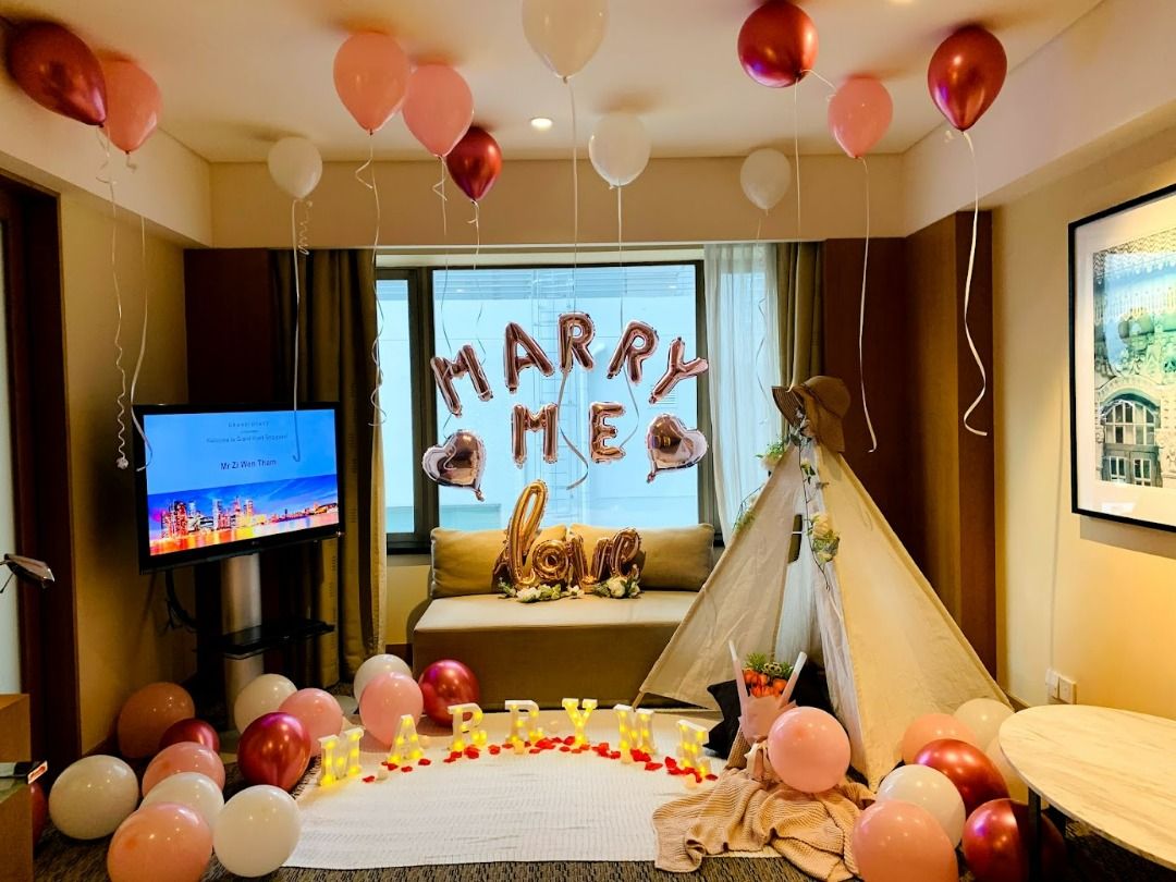 Proposal set up in hotel, set up for proposals, birthdays and ...