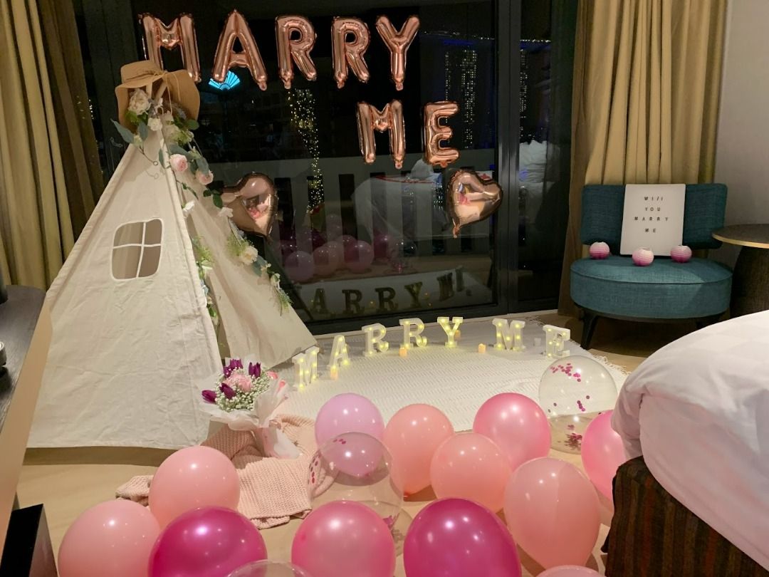 Proposal set up in hotel, set up for proposals, birthdays and ...