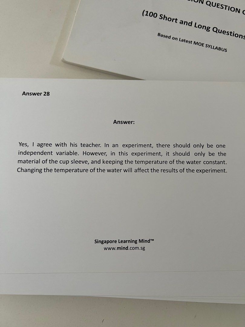 PSLE P6 Primary 6 Science Revision Question Cards Useful Informative ...