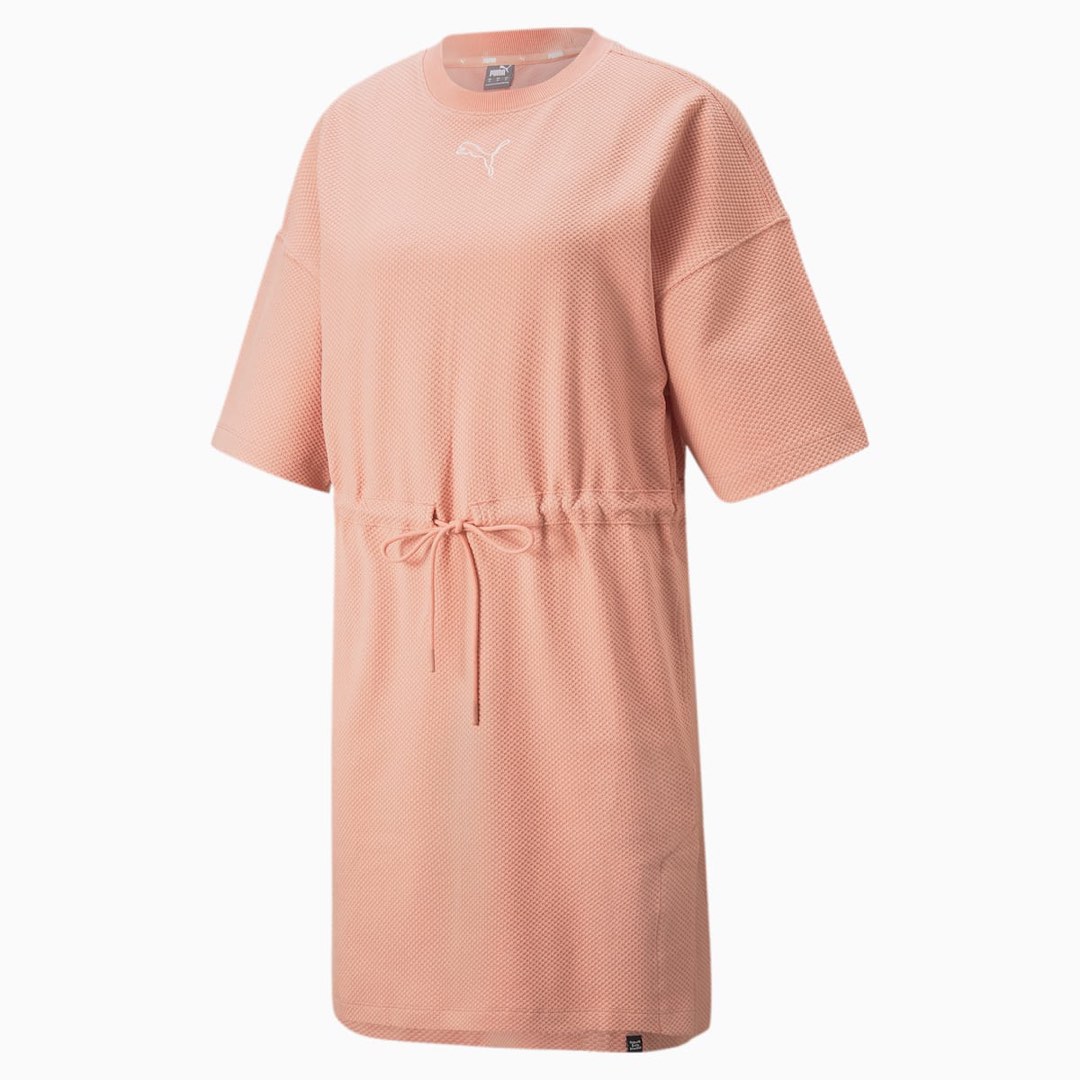 Puma Waffle Knit Oversized Shirt Dress in Pink, Women's Fashion ...