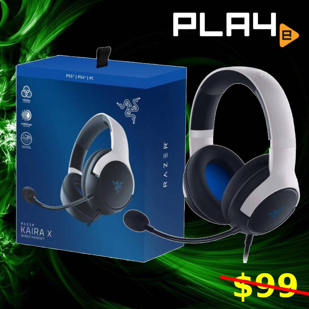 Razer PS5/PS4/PC Kaira X Wired Headset (1321108) Brand New, Audio ...